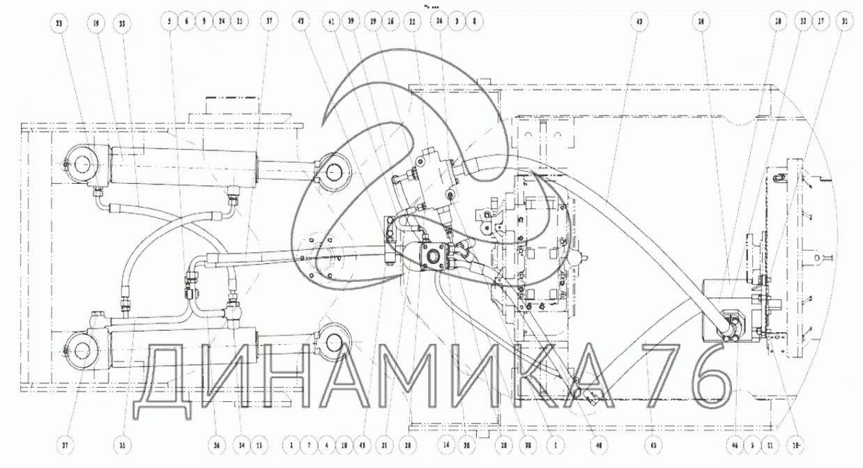 Steering hydraulic system на SEM652B (до 2009 г.)