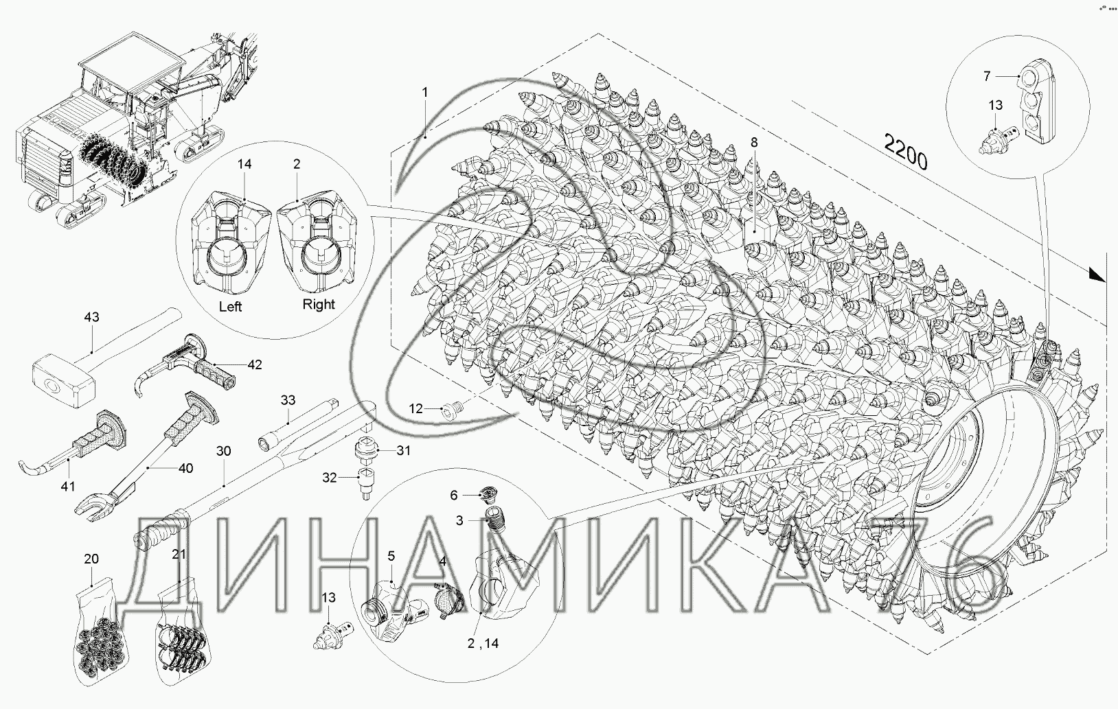FCS-DRUM FB2200 HT22 LA8 на W200 (до 2018 г.)