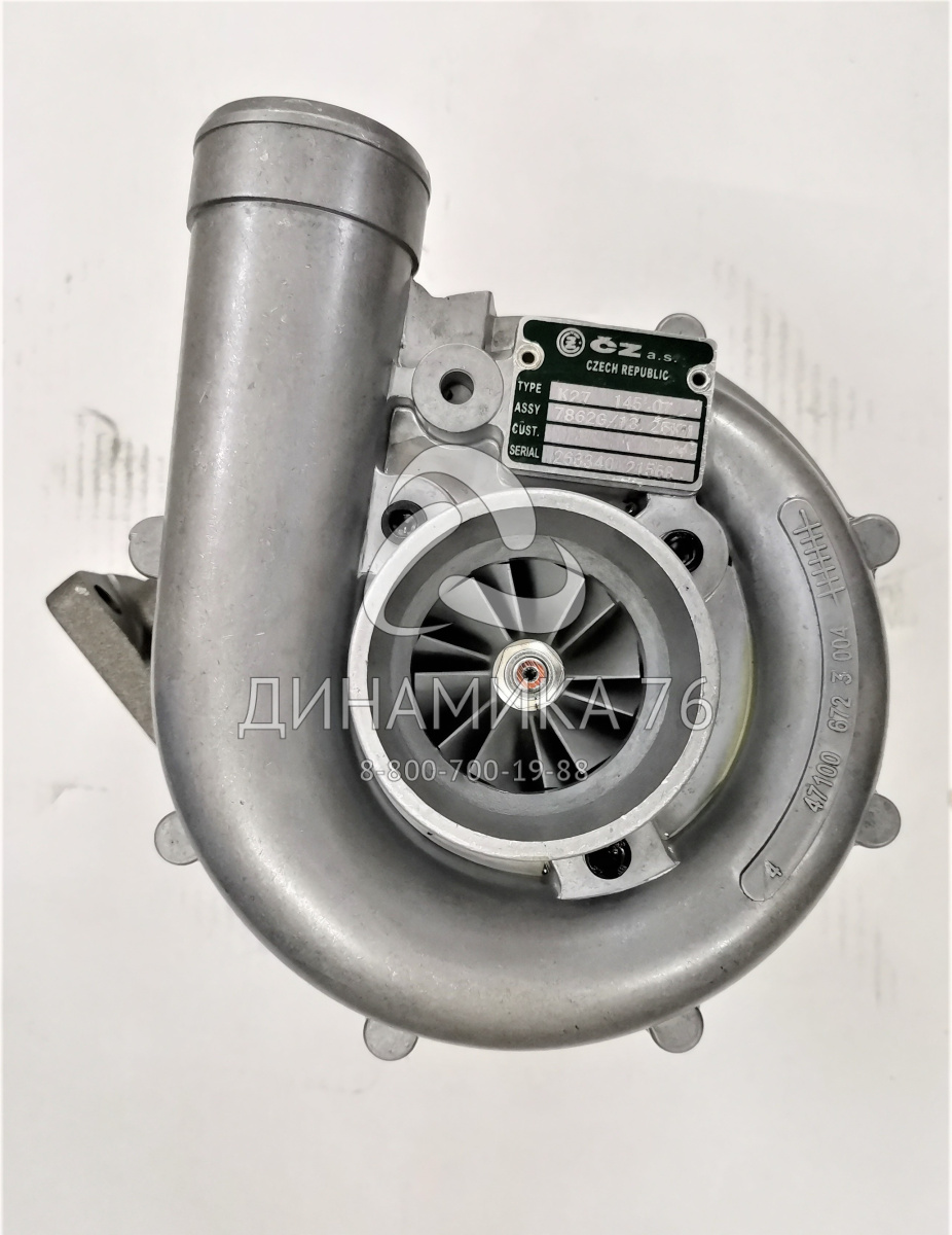 Турбокомпрессор КАМАЗ дв.ЕВРО-2 правый (аналог К27(2075554004),S2B ...